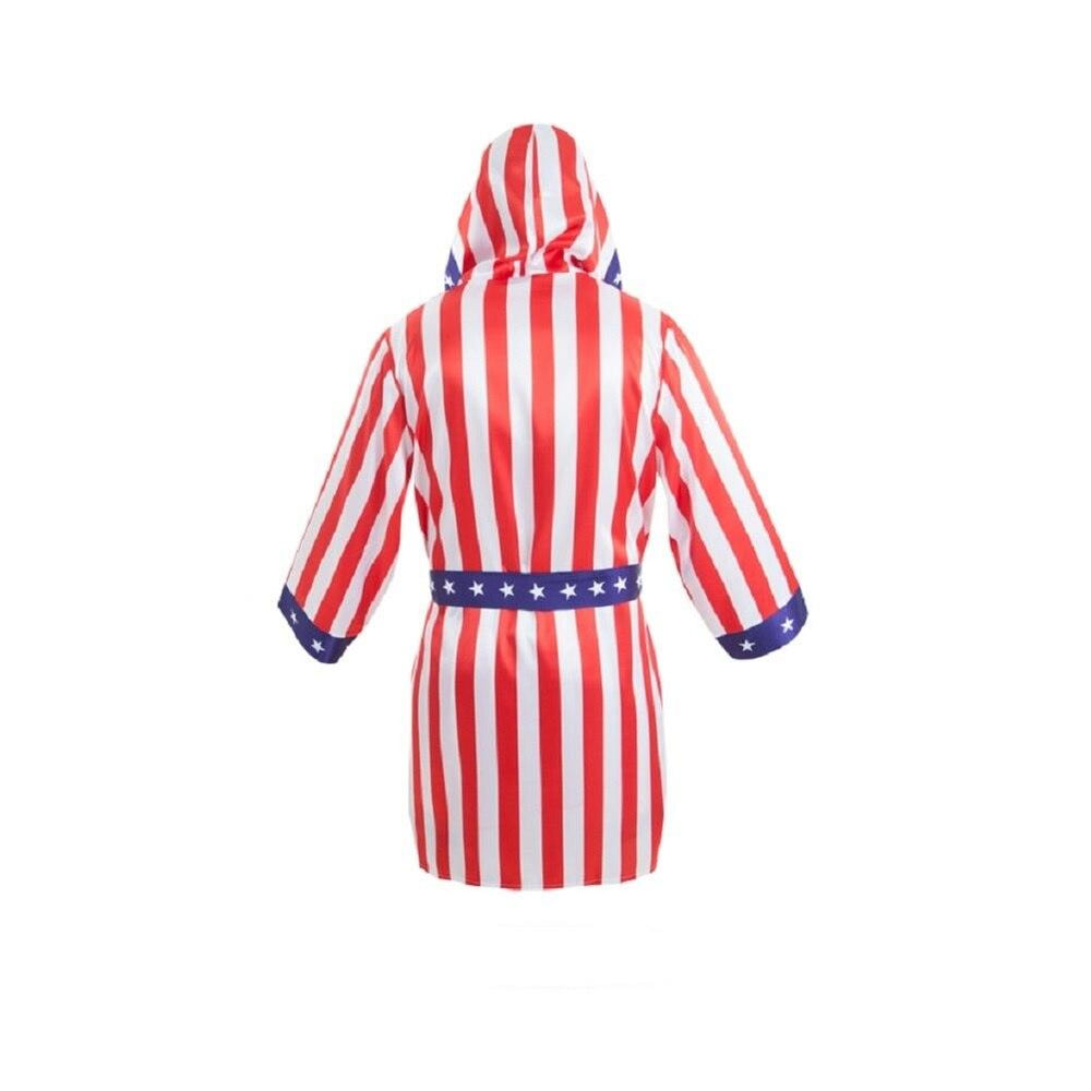 Rocky Balboa Apollo Boxing American Flag Adult Robe - Rocky Costumes ...
