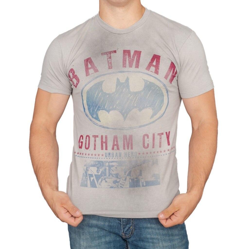 Batman Gotham City Urban Hero Light Grey Mens T-Shirt - Batman - | TV ...