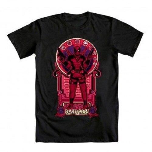 Marvel Comics Deadpool Nouveau Deadpooley Adult Black T-Shirt - Marvel ...