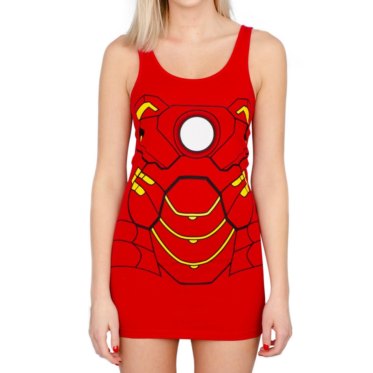Iron Man Red Juniors Costume Tunic Tank Dress - Tank Dress Outfits ...