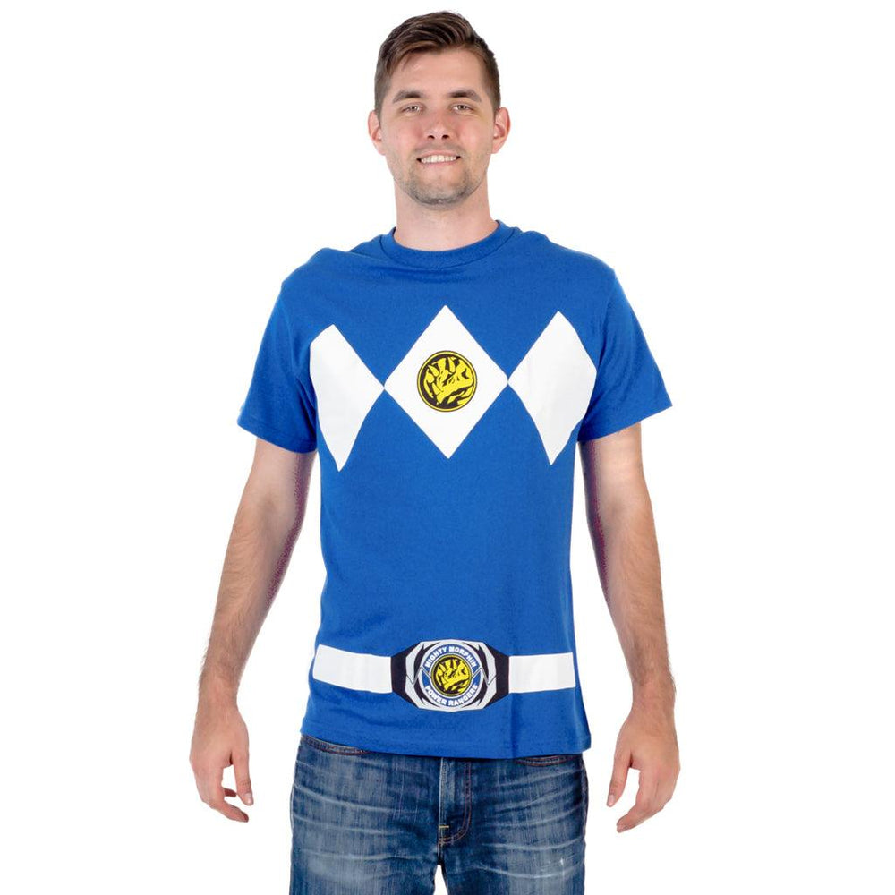 The Power Rangers Yellow Rangers Costume Adult T-shirt - Power Rangers ...