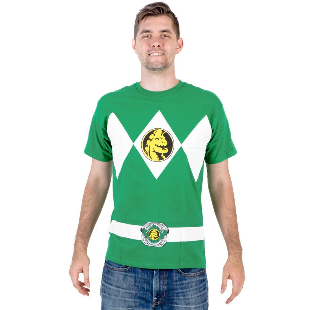 The Power Rangers Yellow Rangers Costume Adult T-shirt - Power Rangers ...