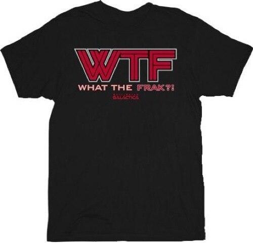 Battlestar Galactica WTF Red Logo What The Frack Adult T-Shirt ...