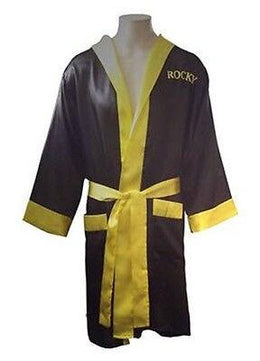 Rocky Italian Stallion Polysatin Black Adult Robe - Rocky Costumes ...